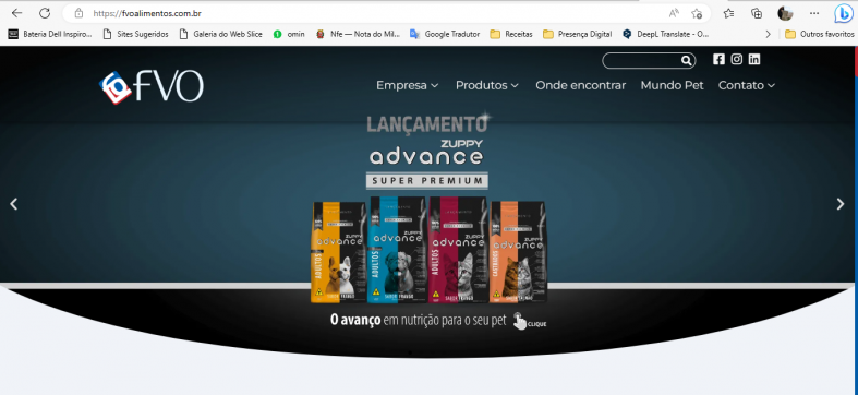 Quiron desenvolve novo site da FVO Alimentos - Quiron